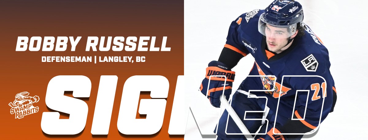 GREENVILLE SWAMP RABBITS SIGN BOBBY RUSSELL - Howlings